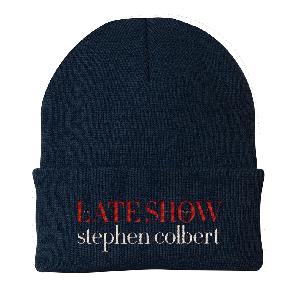 The Late Show with Stephen Colbert Logo Bestickte Strickmütze ...
