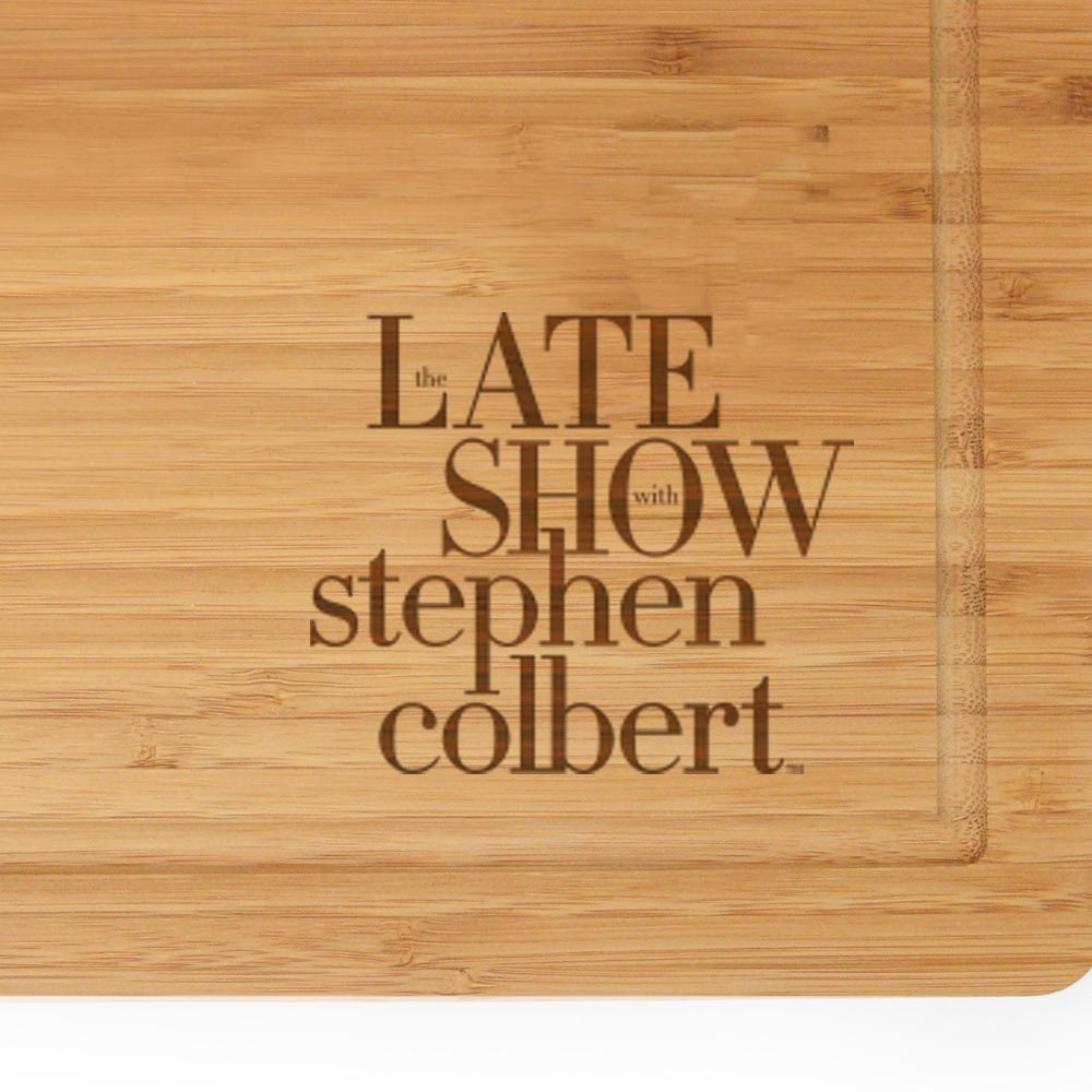The Late Show with Stephen Colbert Logo Laser Engraved Bamboo Cutting ...