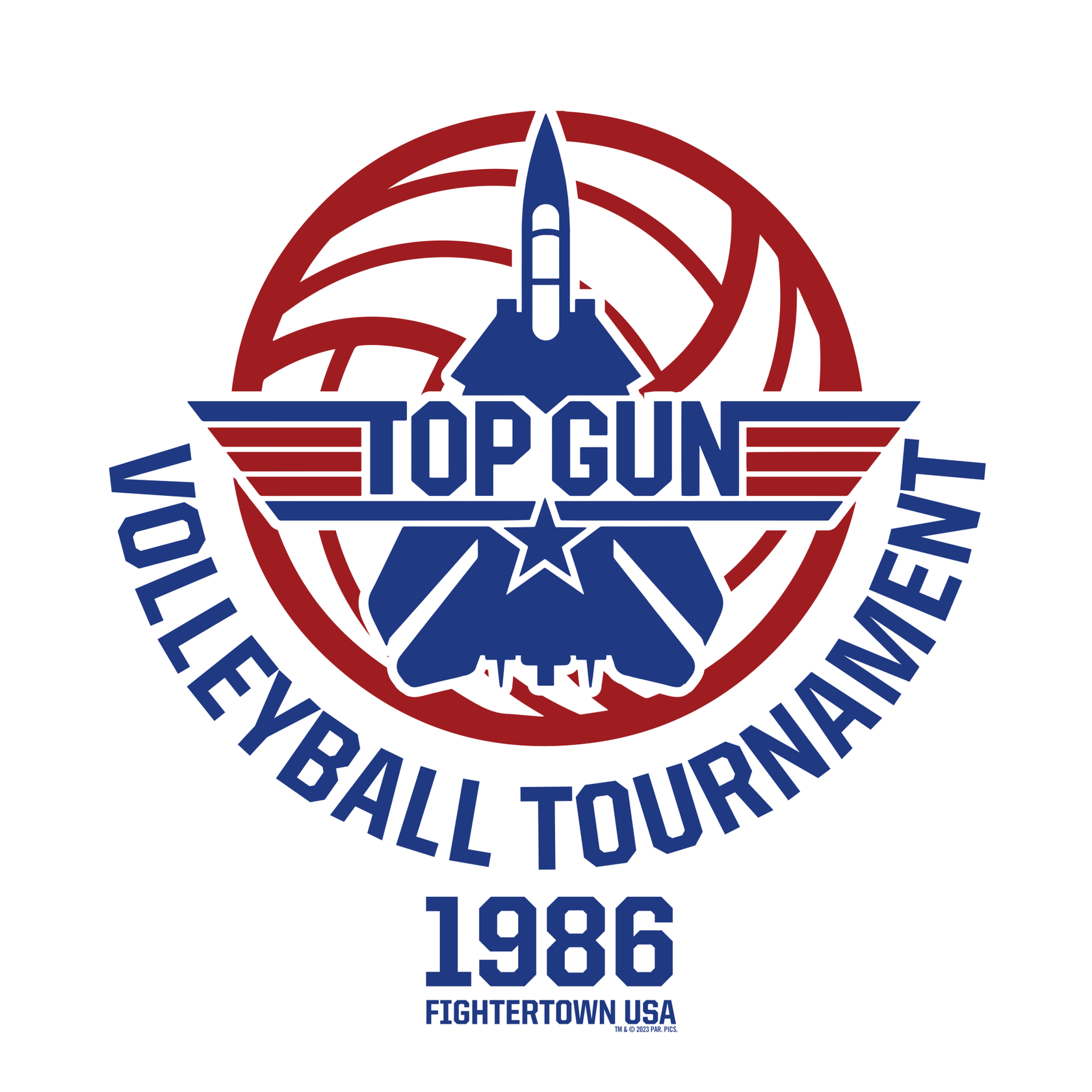 Top Gun Fighter Town USA 1986 Volleyball Tournament Hooded Sweatshirt ...