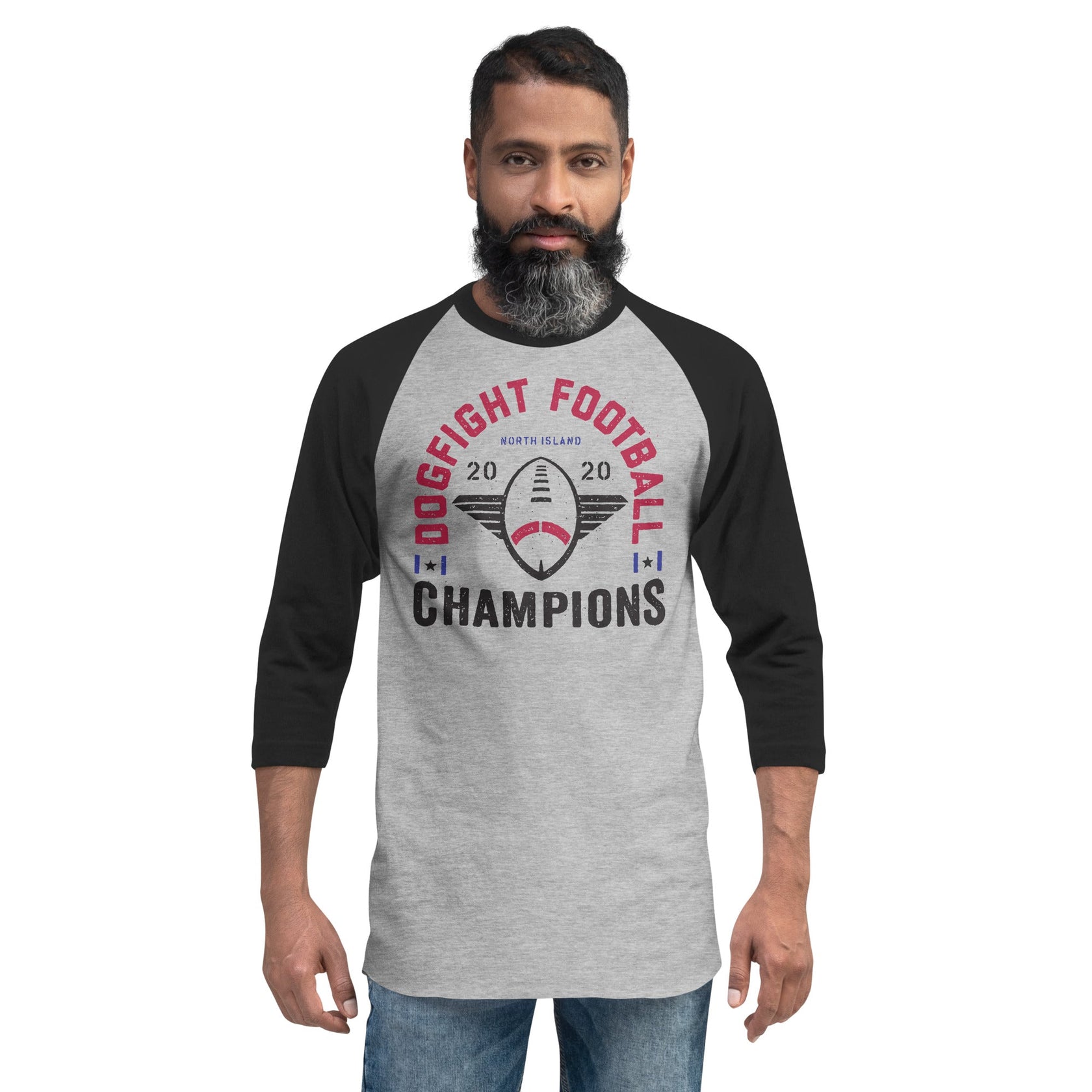 Top Gun: Maverick Dogfight Football Champions 3/4 Sleeve Raglan Shirt ...