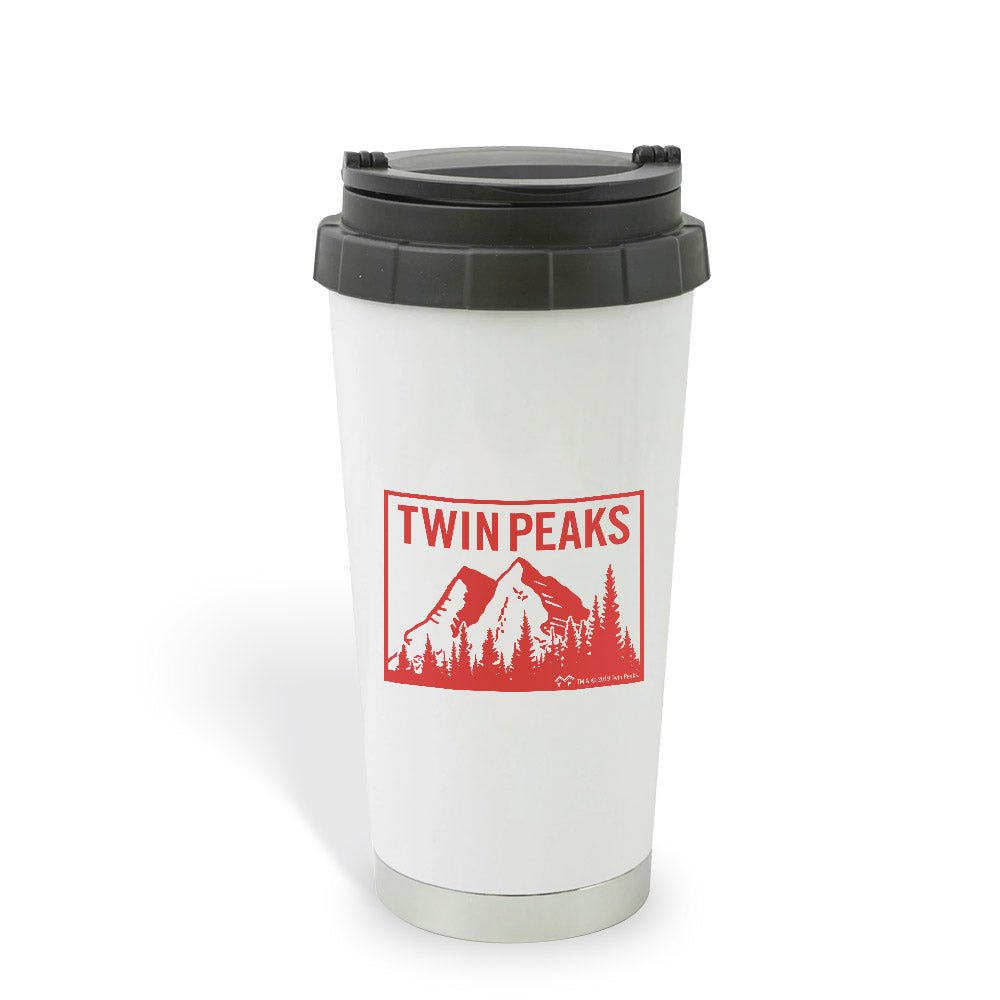 Twin Peaks Mountain Range 16 oz Stainless Steel Thermal Travel Mug ...