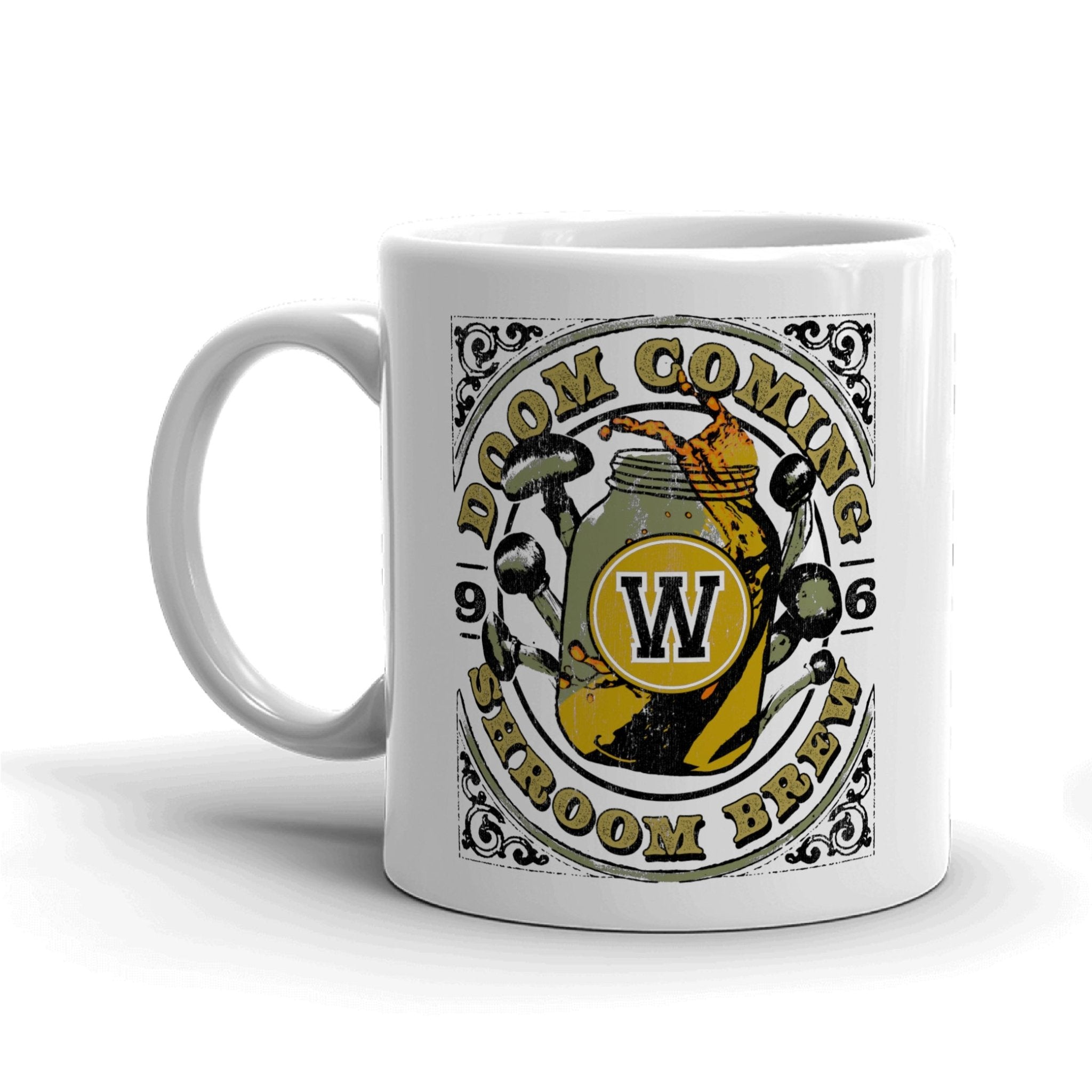 Yellowjackets Doom Coming Shroom Brew White Mug – Paramount Shop