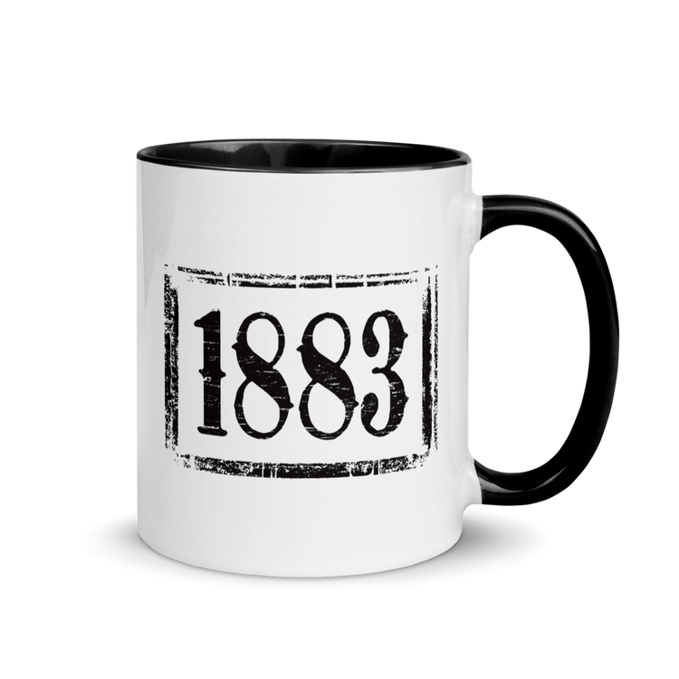 Yellowstone 1883 Logo Black Two-Tone Mug