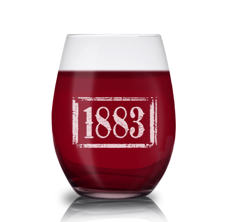 Yellowstone 1883 Logo Laser Engraved Stemless Wine Glass – Paramount Shop
