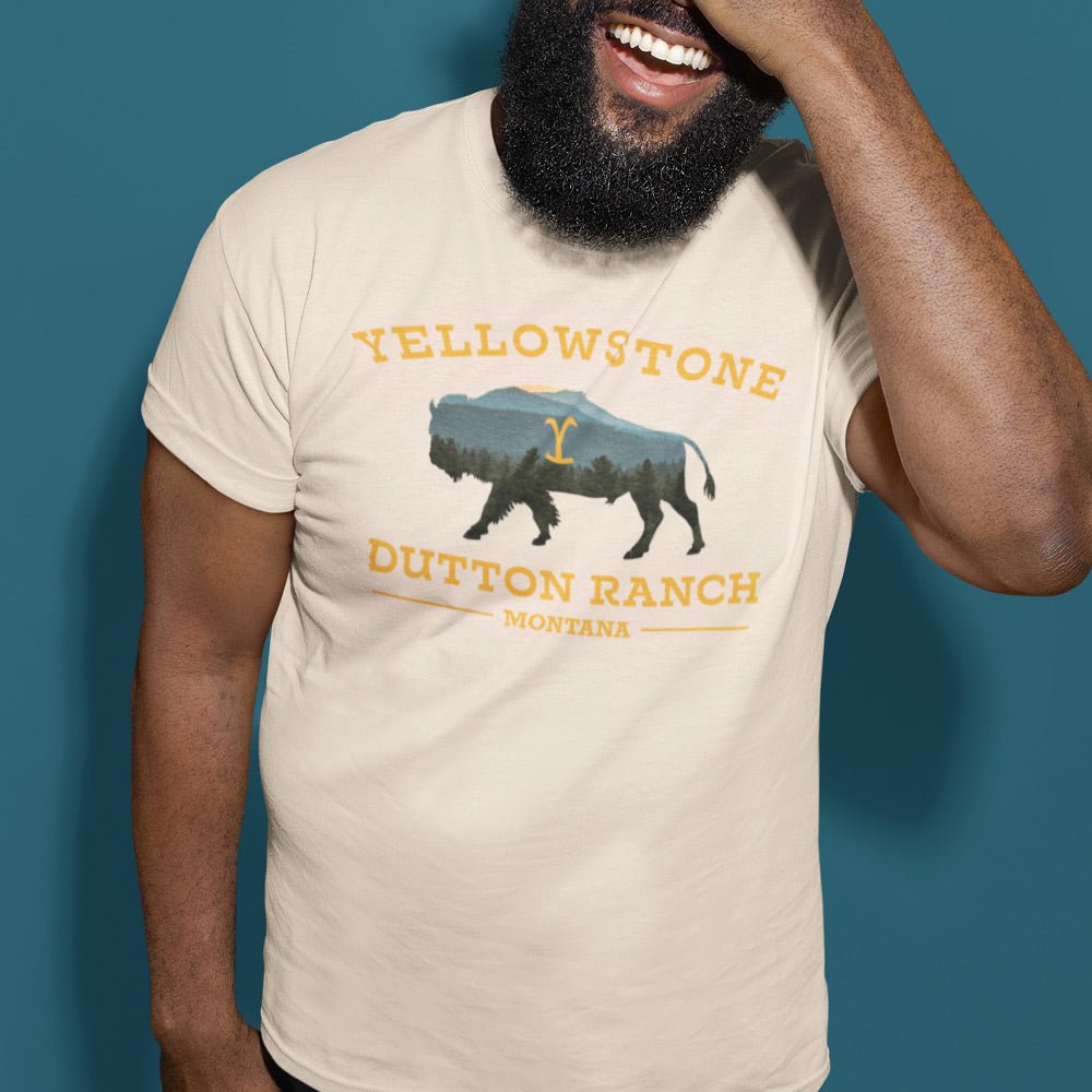 Yellowstone Dutton Ranch Bison Adult Short Sleeve T-Shirt – Paramount Shop
