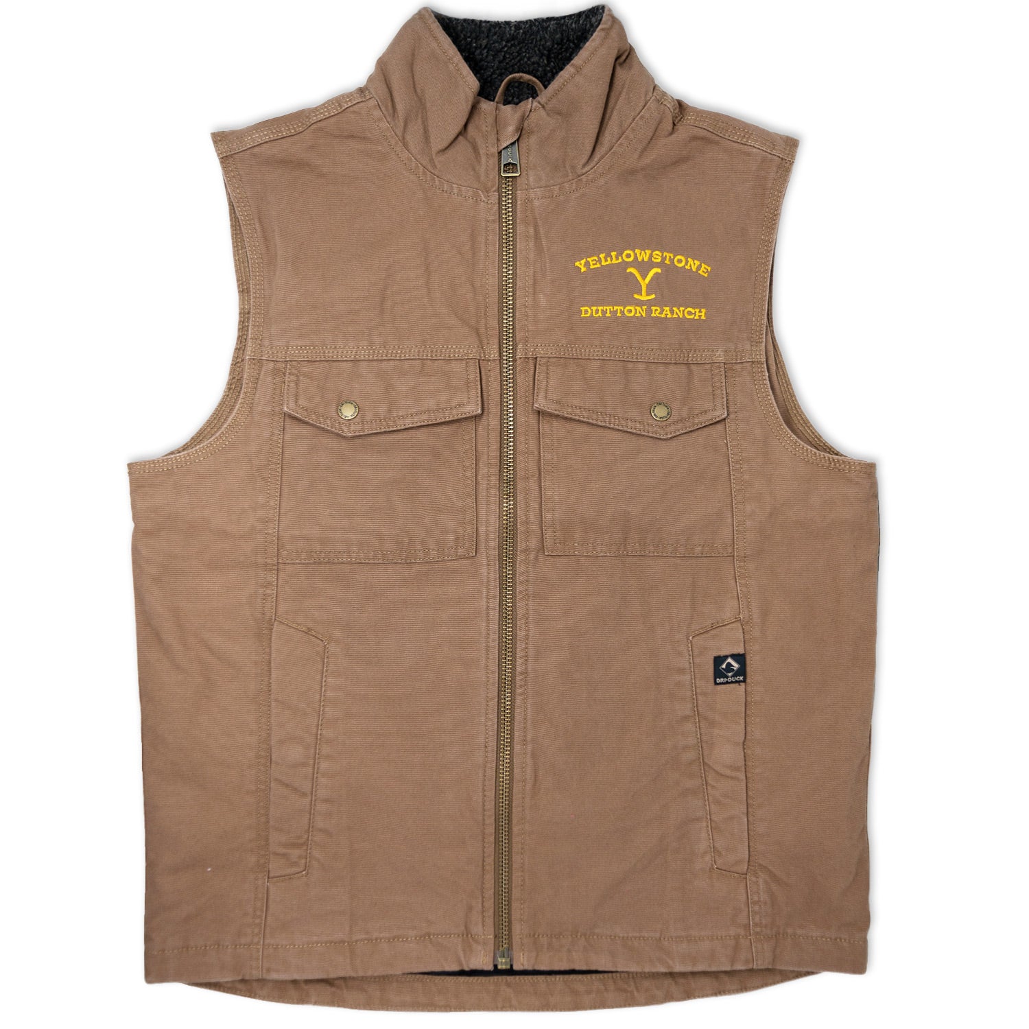 Yellowstone Dutton Ranch Logo Brown Cloth Vest – Paramount Shop
