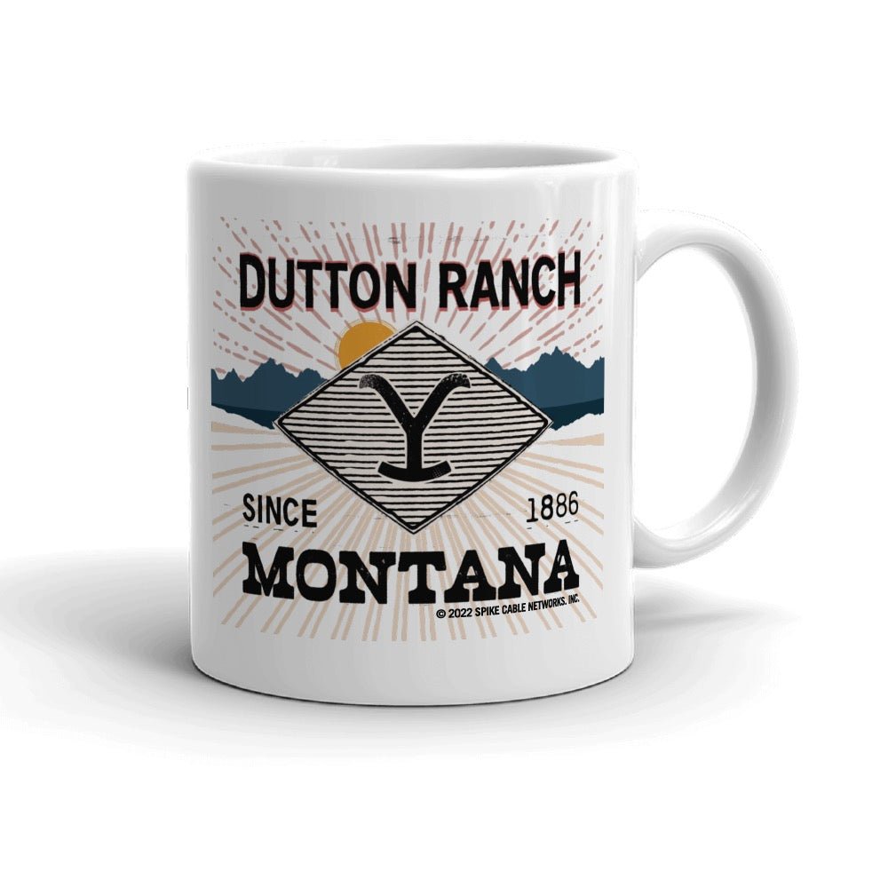 Yellowstone Dutton Ranch Montana White Tasse – Paramount Shop