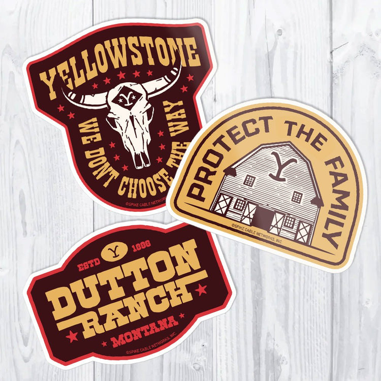 Yellowstone Dutton Ranch Patches Stickers Assorted Pack of 3 ...