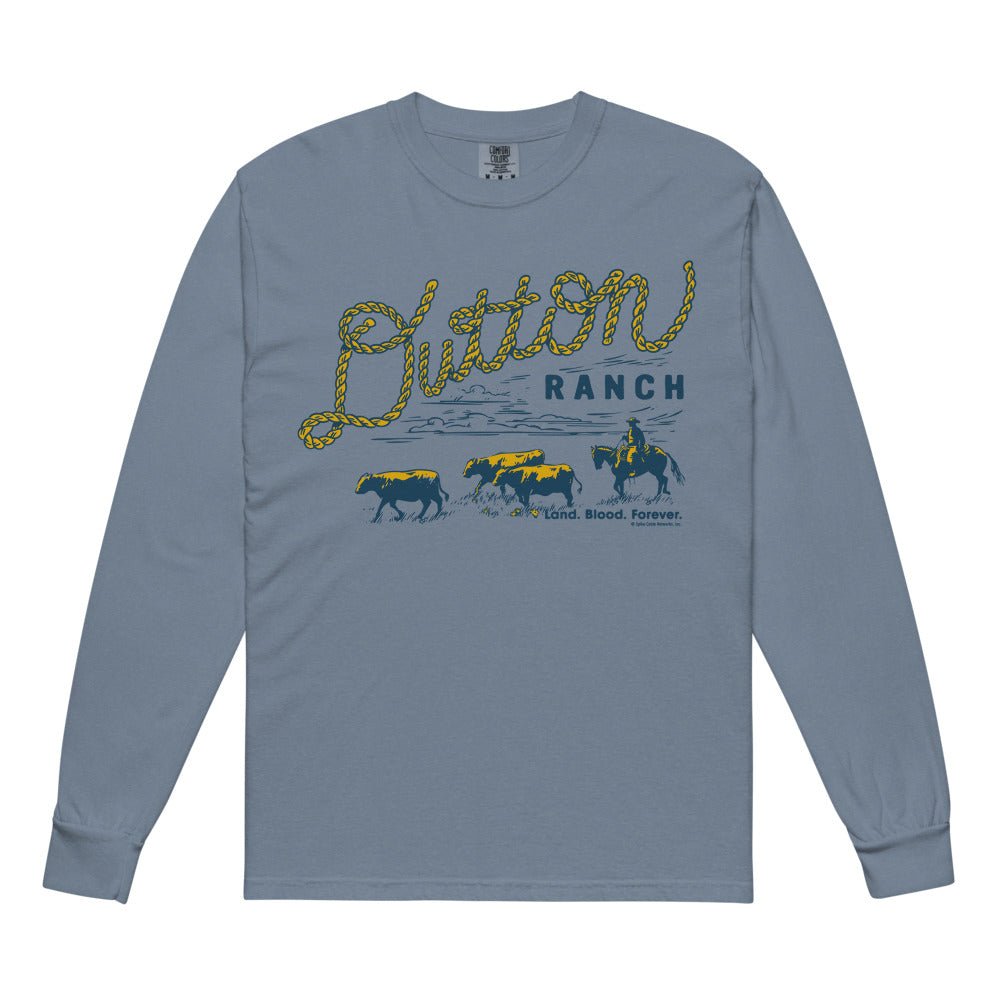 Yellowstone Dutton Ranch Rope Comfort Colors Unisex Long Sleeve Shirt ...