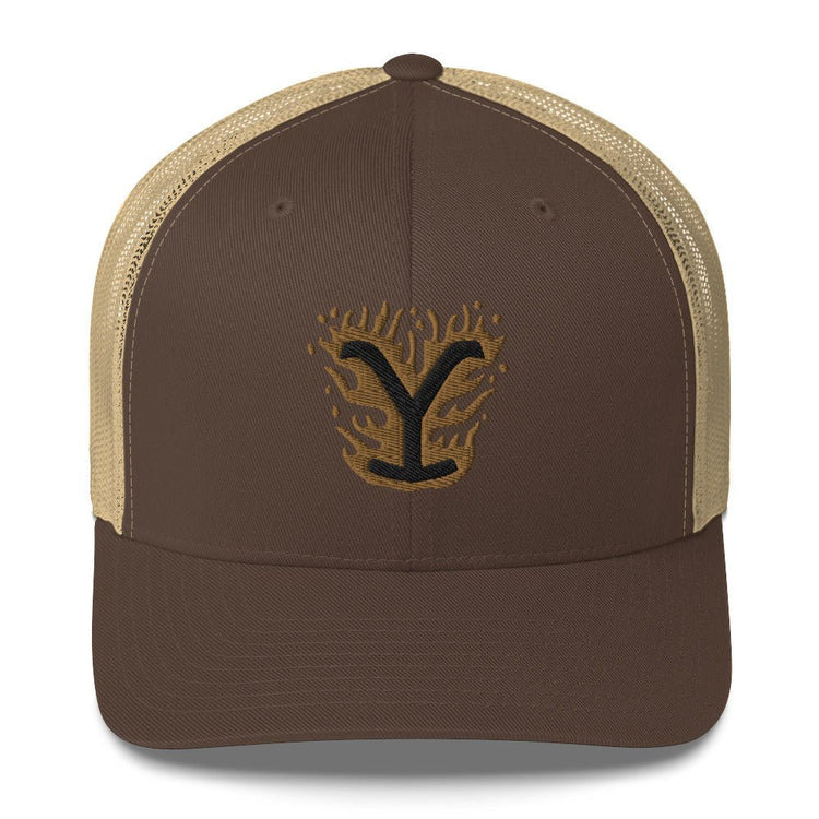 Yellowstone Flaming Logo Retro Trucker Hat – Paramount Shop