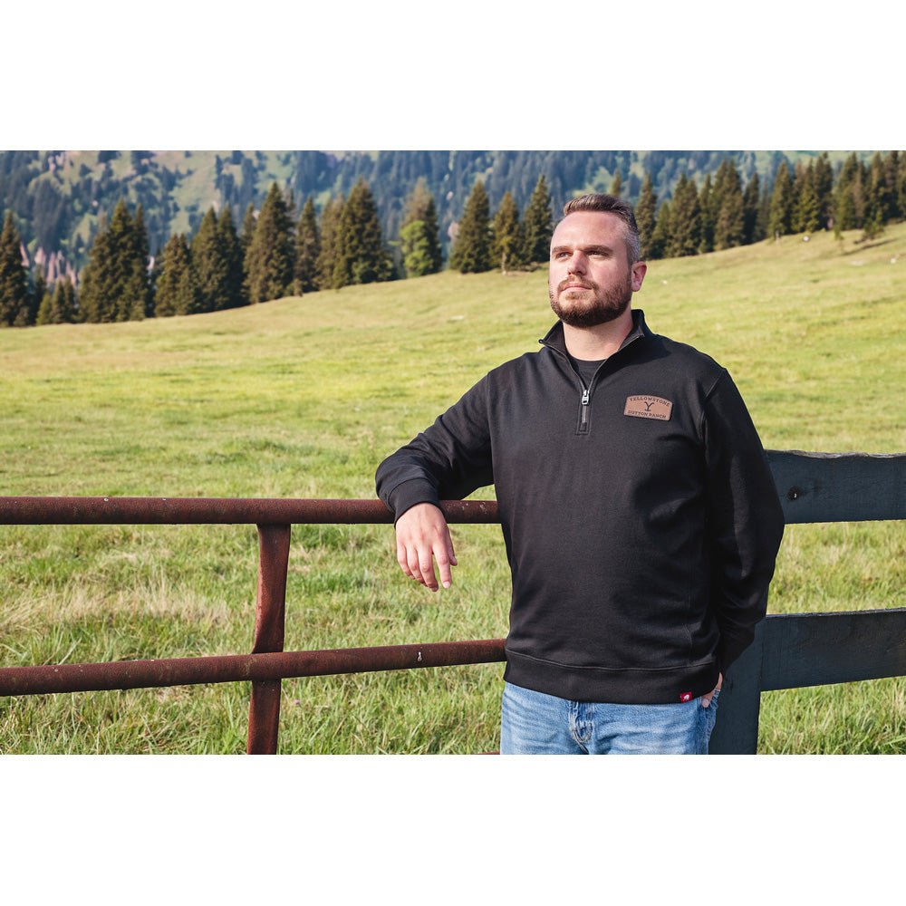 Yellowstone Leather Patch Quarter Zip – Paramount Shop
