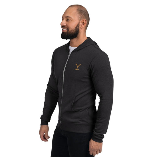 Yellowstone Logo Embroidered Zip Hoodie – Paramount Shop