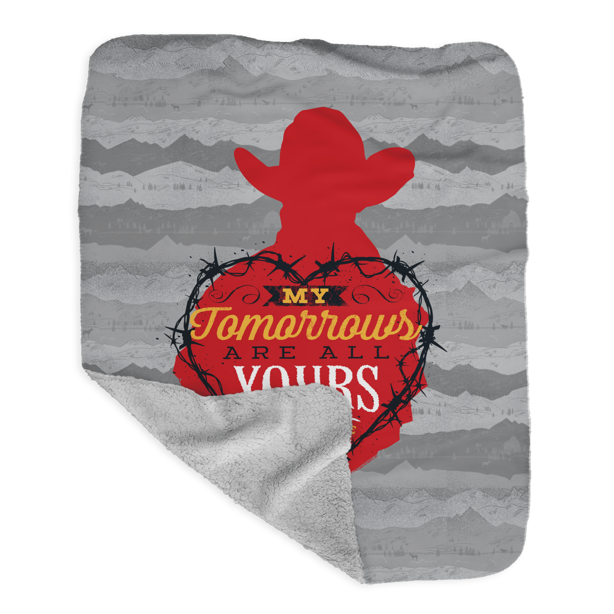 Yellowstone My Tomorrows Are All Yours Cowboy Sherpa Blanket ...